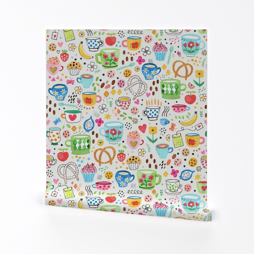 Food Wallpaper Break Room by Ninola-design Treats Snacks Sweets Candy ...