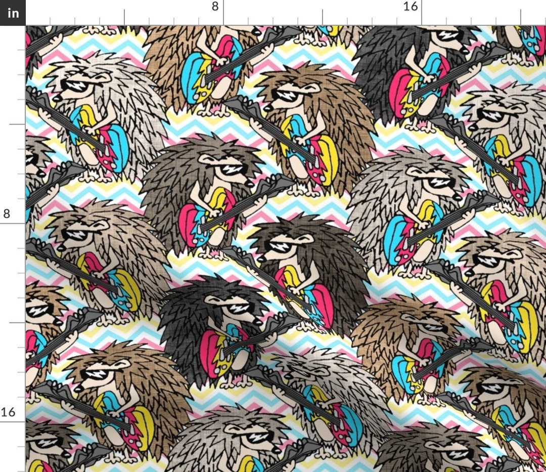 Rock and Roll Hedgehogs Fabric Hair-band Hedgehogs by Pond - Etsy