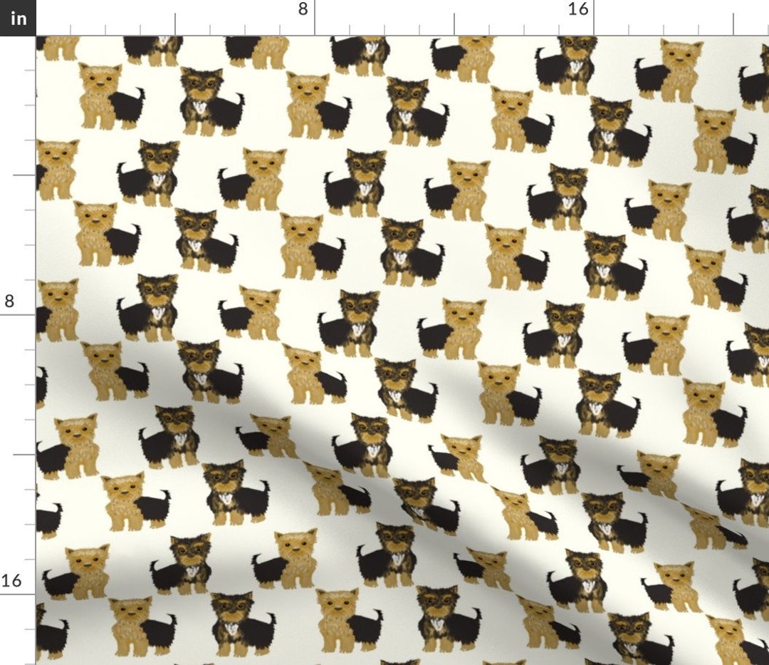 Yorkshire Terrier Fabric Yorkshire Terrier Cute Yorkie Dog Pet Fabric ...