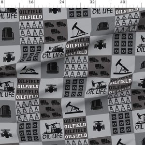 Oilfield Gray Quilt Fabric Oilfield Patchwork 6 Inch Squares by ...