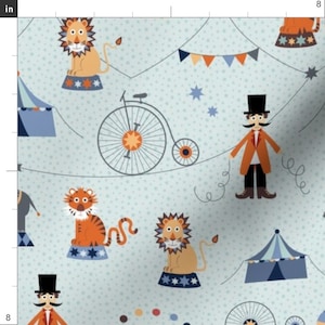 Circus Fabric Circus by La Fabriken Circus Nursery Decor Cotton Fabric ...