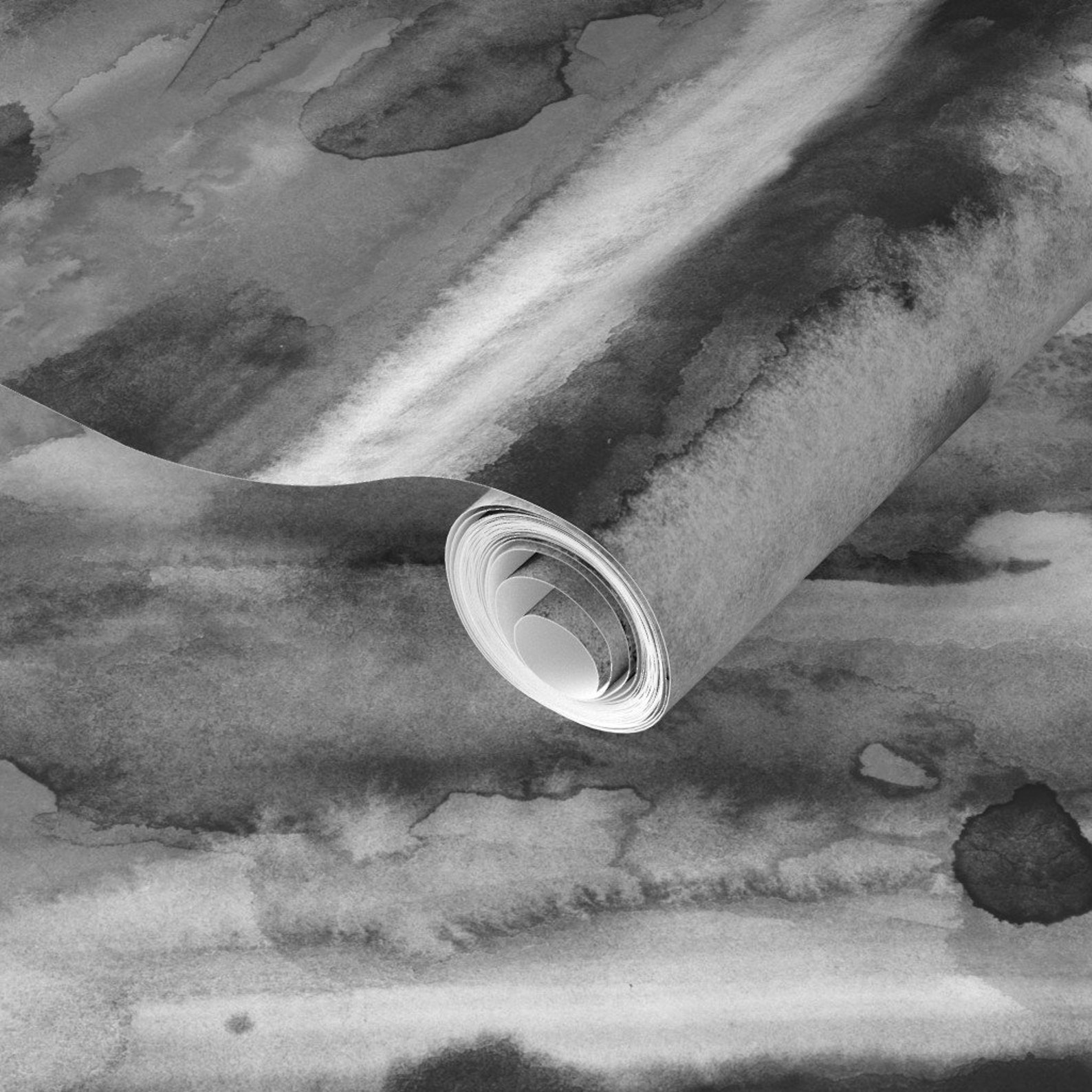 Monochrome Wallpaper Watercolour 15 by Heytangerine - Etsy