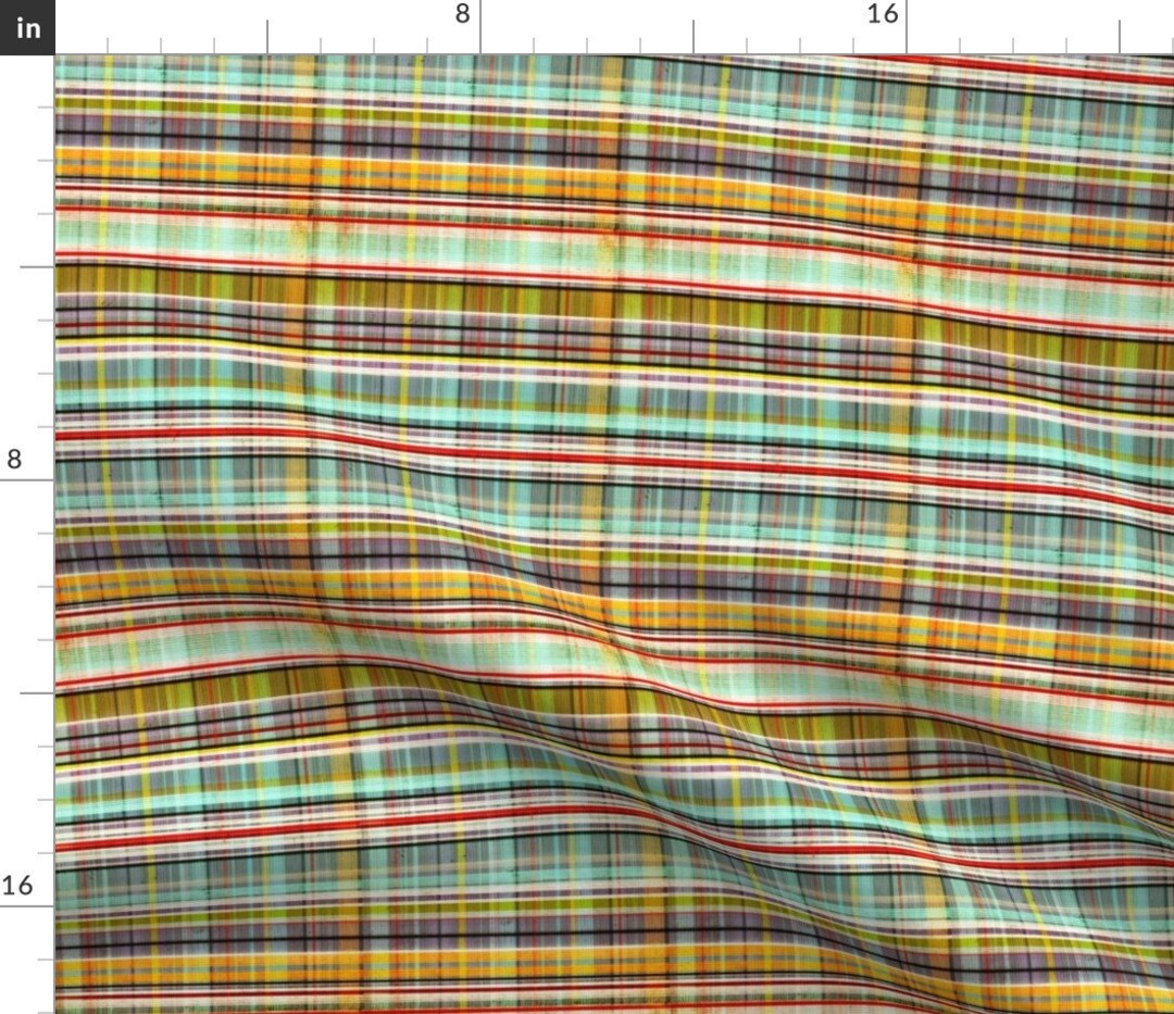 Distressed Stripes Natural Pattern Fabric Gingham Fabric by - Etsy
