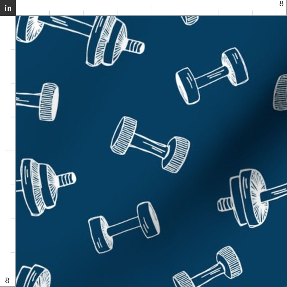 Fitness Fabric Hand Weights Fitness Blue By Revista | Etsy