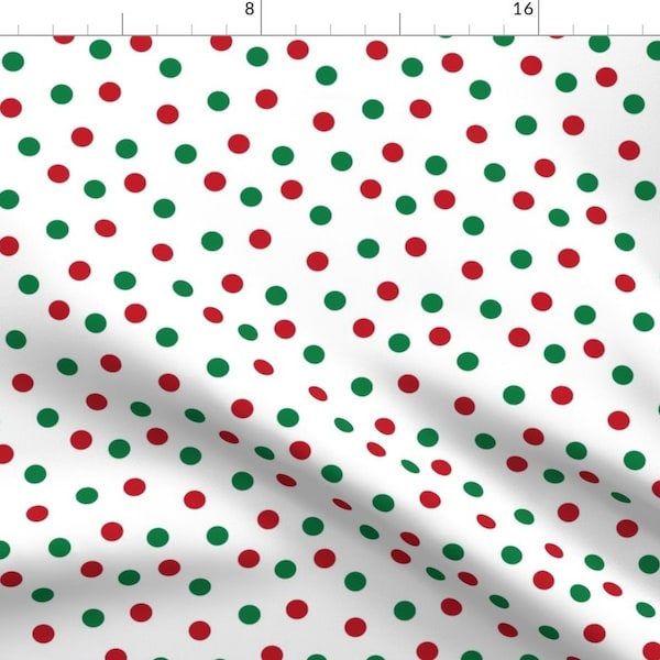 Christmas Polka Dot Fabric - Etsy
