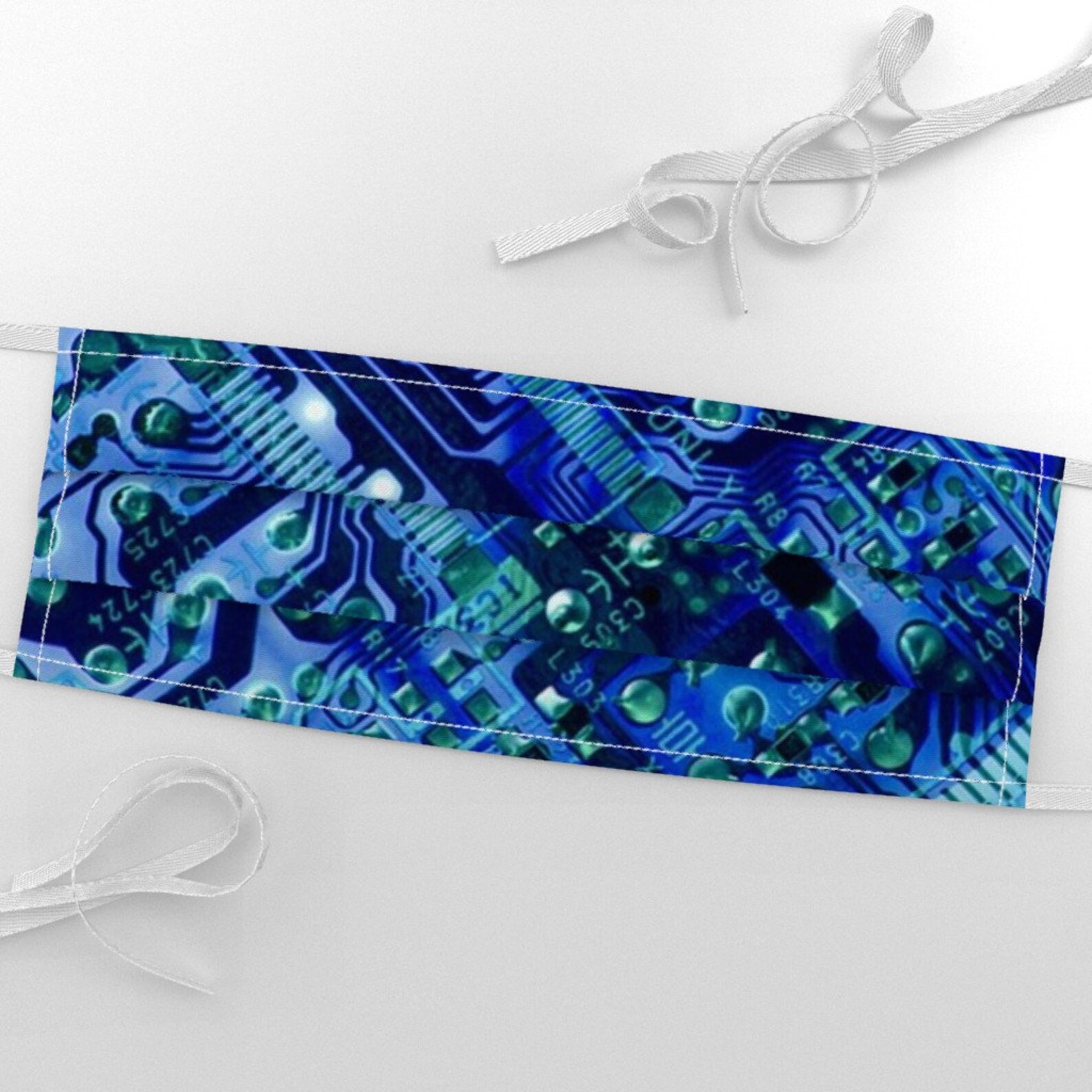 Computer Fabric Circuit Board Blue by Craftyscientists - Etsy