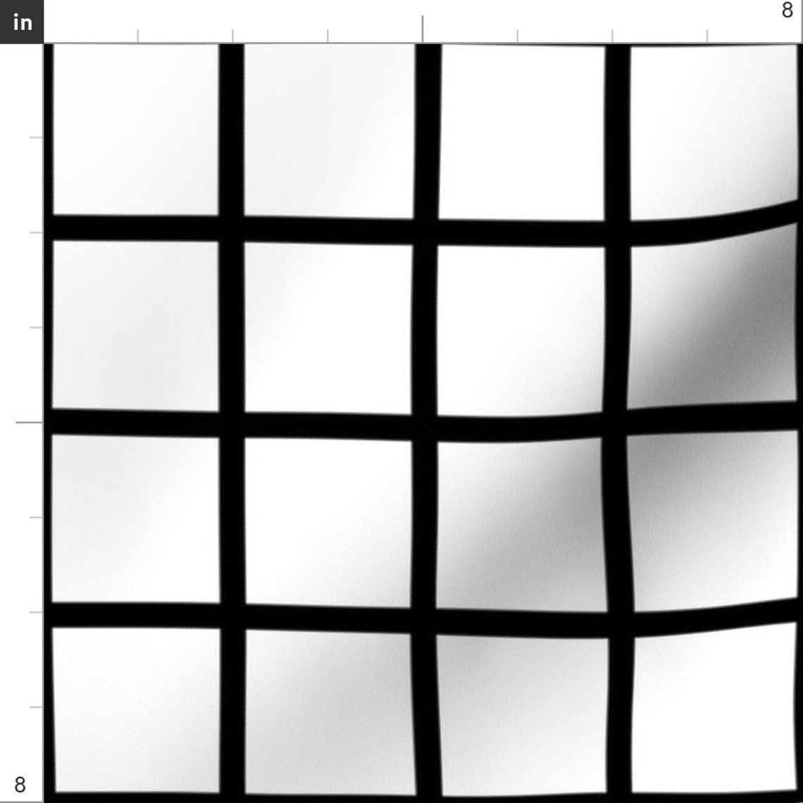 Black and White Fabric Grid Black on White by Sylviaoh - Etsy