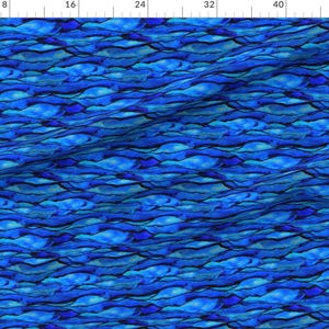 Ocean Ripple Fabric Ocean Ripple by Poetryqn Watercolor Ocean Waves ...