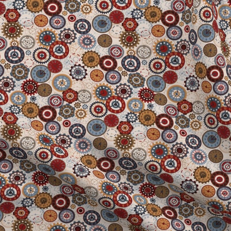 Clock Fabric - Etsy