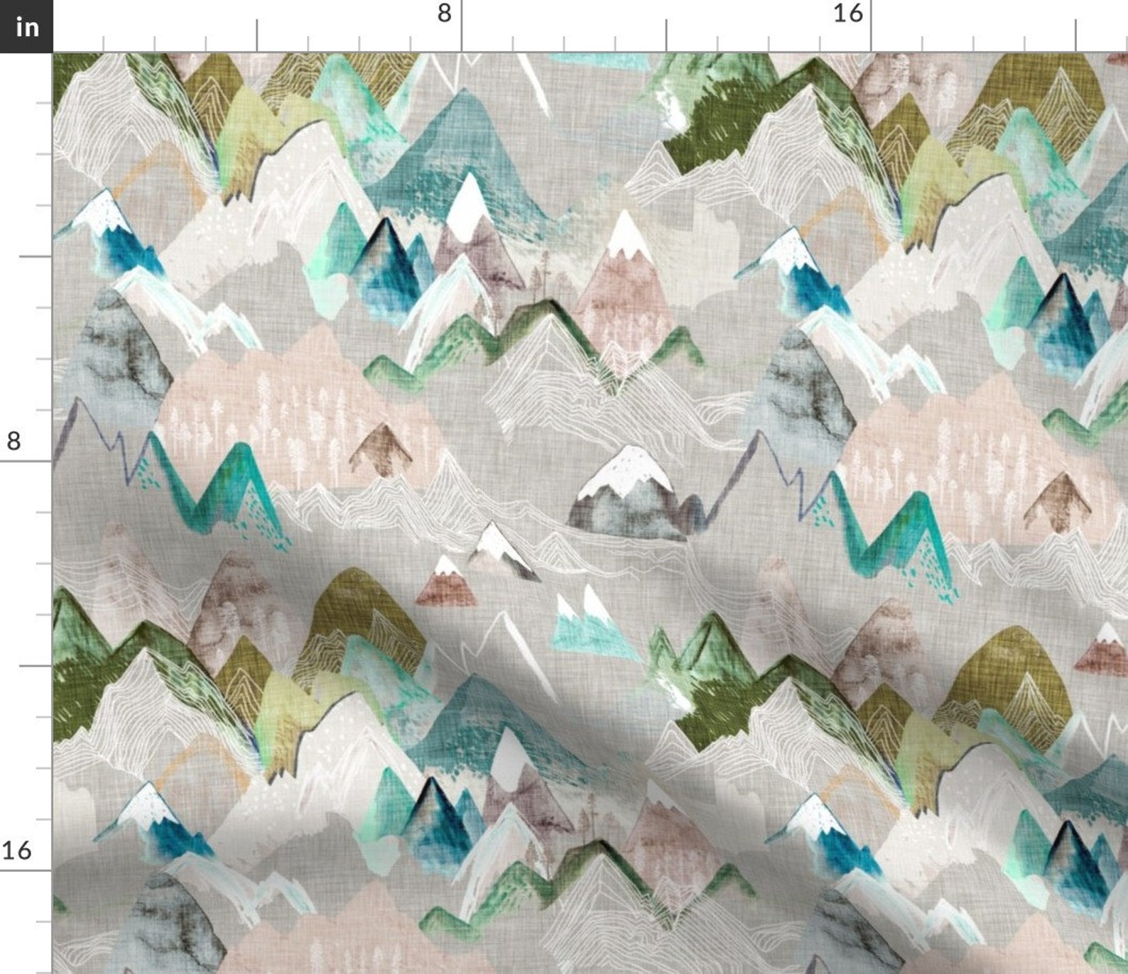 Misty Mountain Fabric Call of the Mountains misty by - Etsy
