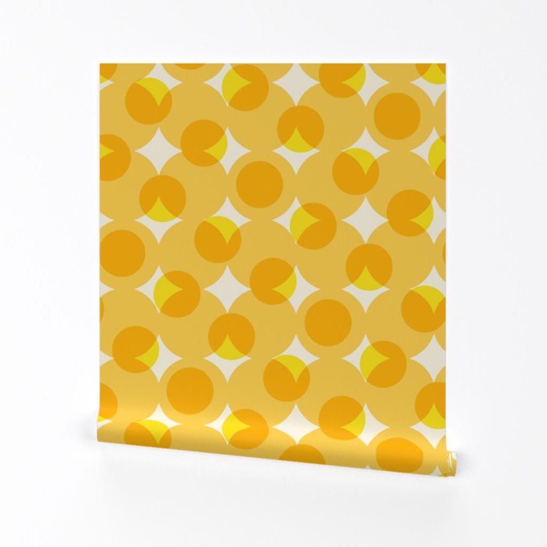 Mod Dots Removable Peel and Stick Wallpaper - Polka Dot Stars Diamond ...