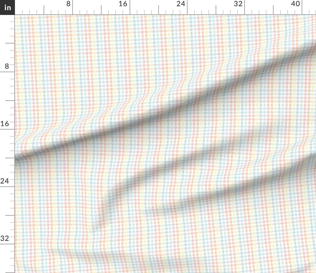 Pastel Gingham Check Fabric Small Easter Spring Plaid Pastel - Etsy