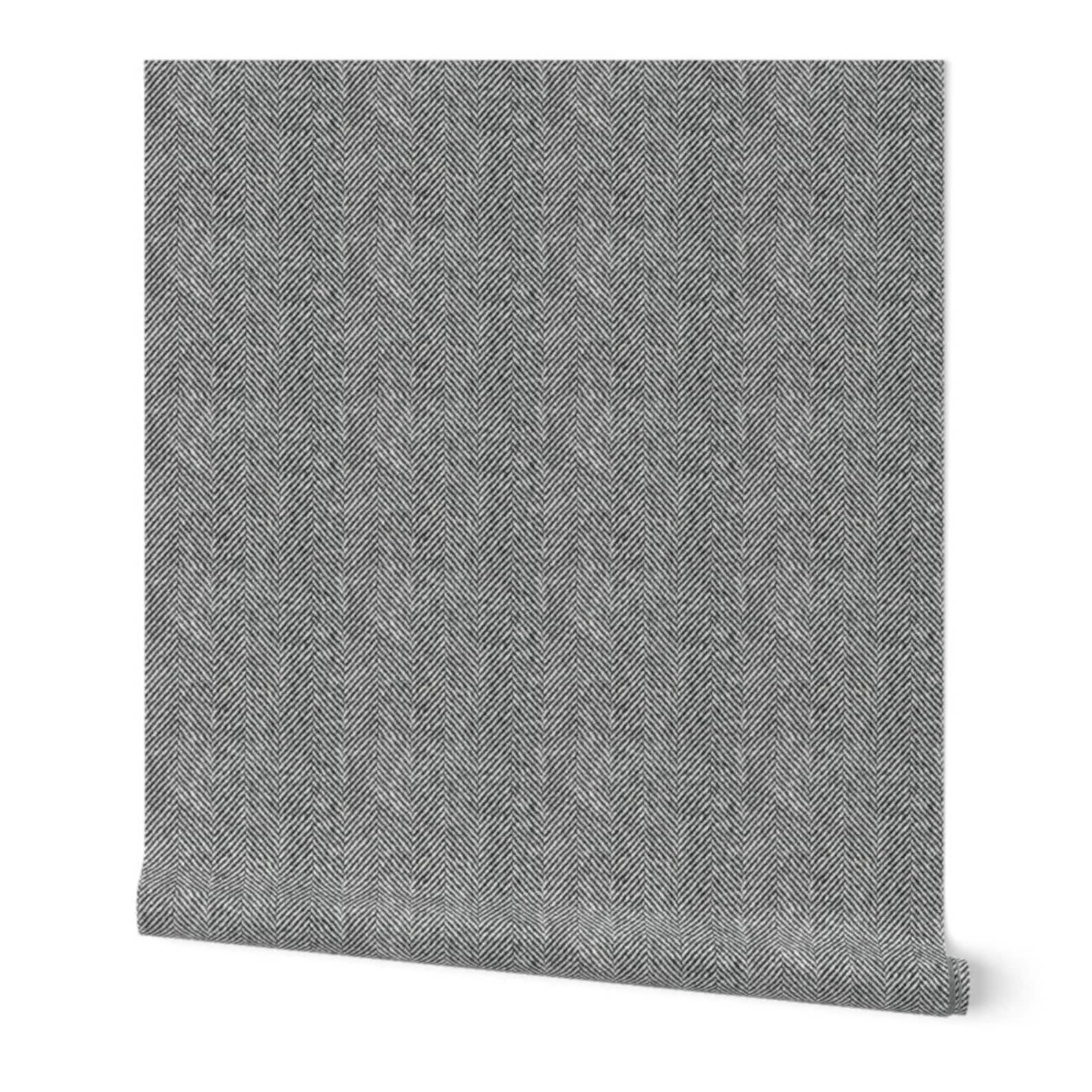 Tweed Look Wallpaper Herringbone Tweed by Willowlanetextiles - Etsy