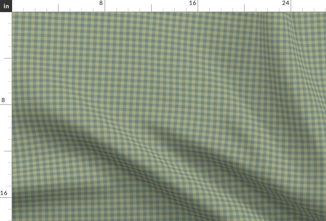 Sage Green Check Fabric - Sage Green Gingham by Weavingmajor - Autumn ...