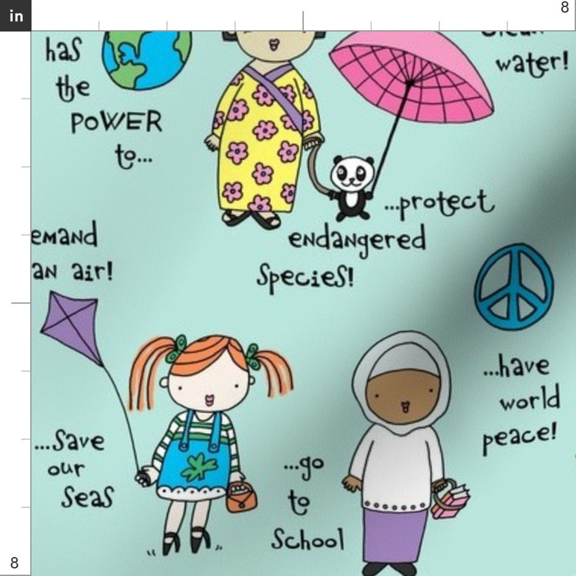 Girl Power Fabric Ordinary Girl Power by Pattyryboltdesigns - Etsy