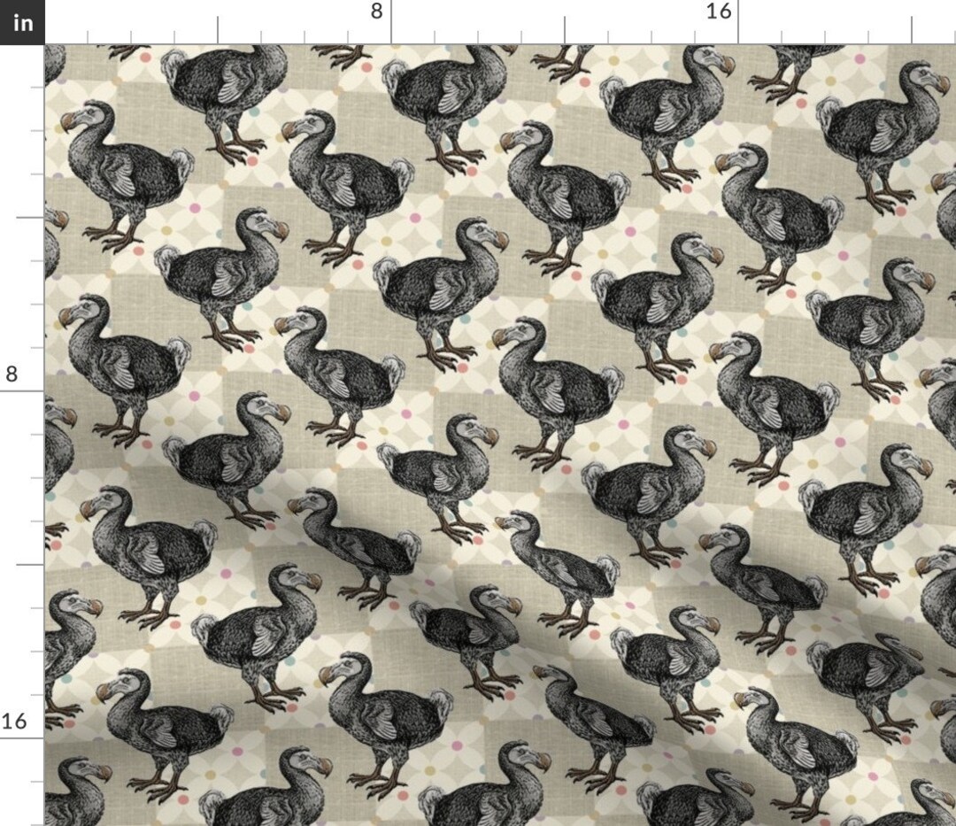 Dodo Fabric Dodo Doodle by Littlerhodydesign Floral Dodo - Etsy