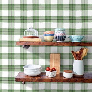 Green Plaid Wallpaper Plaid Green and Black by Daily Miracles Green ...