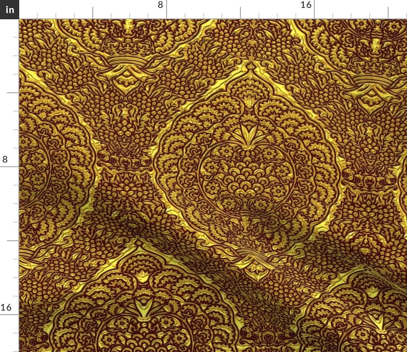 Medieval Fabric Queen Margareta's Golden Gown Brocade - Etsy