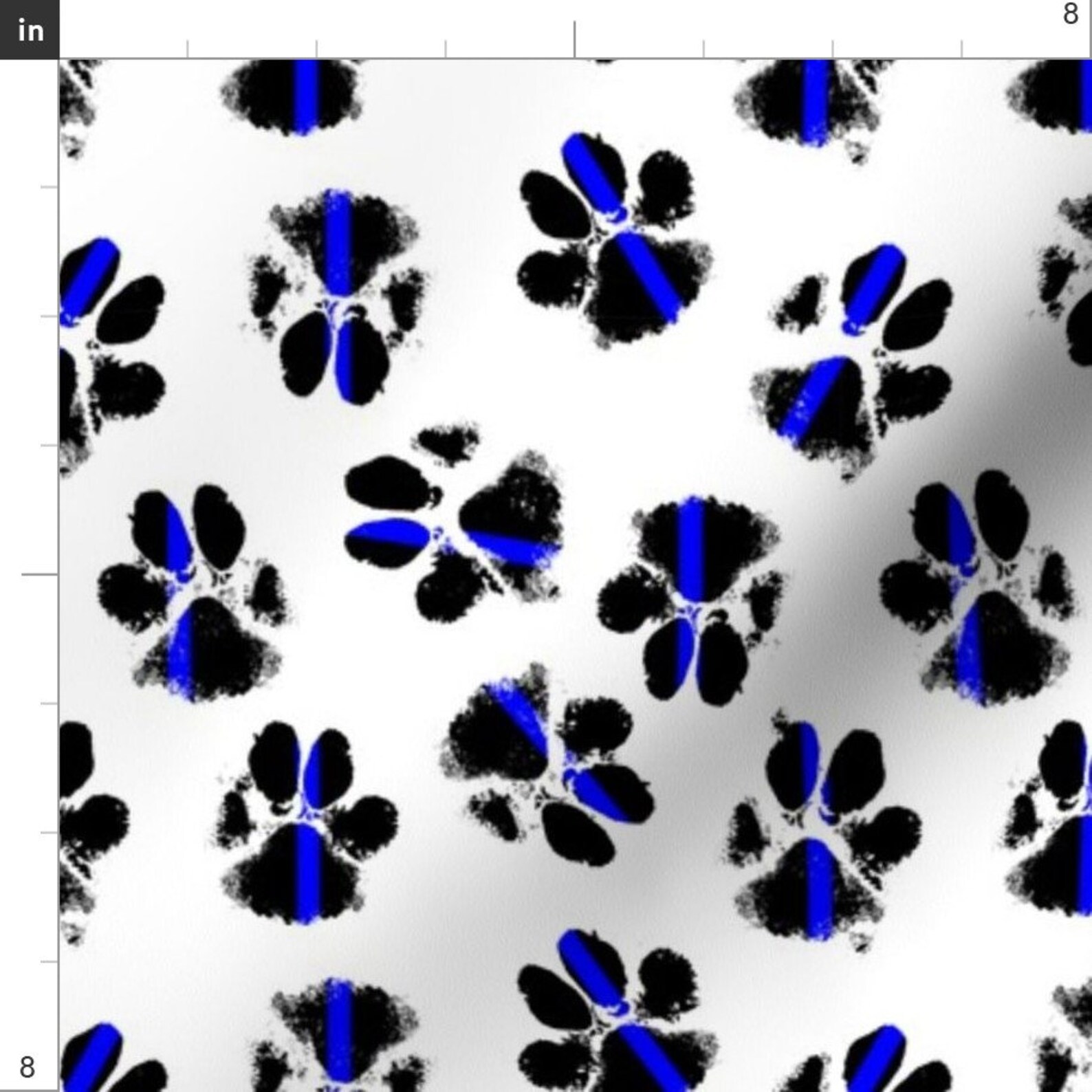 Police Dog Fabric Police Dog Paw Print Small by B0rwear | Etsy