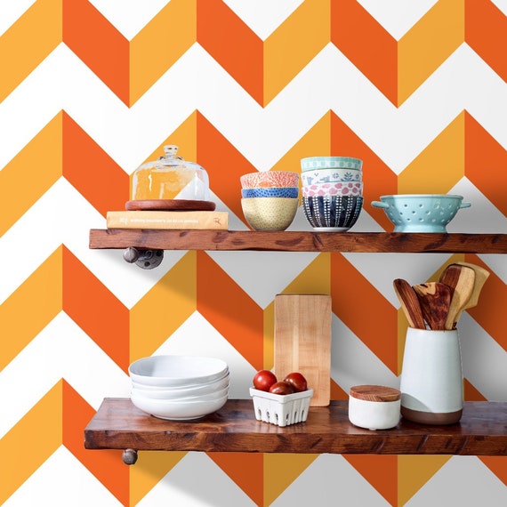 Orange Chevron Wallpaper