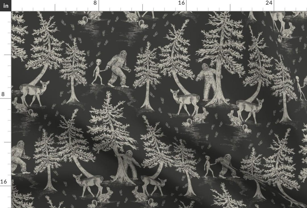 Sasquatch Fabric - Bigfoot & Friends by Somecallmebeth - Cryptids ...