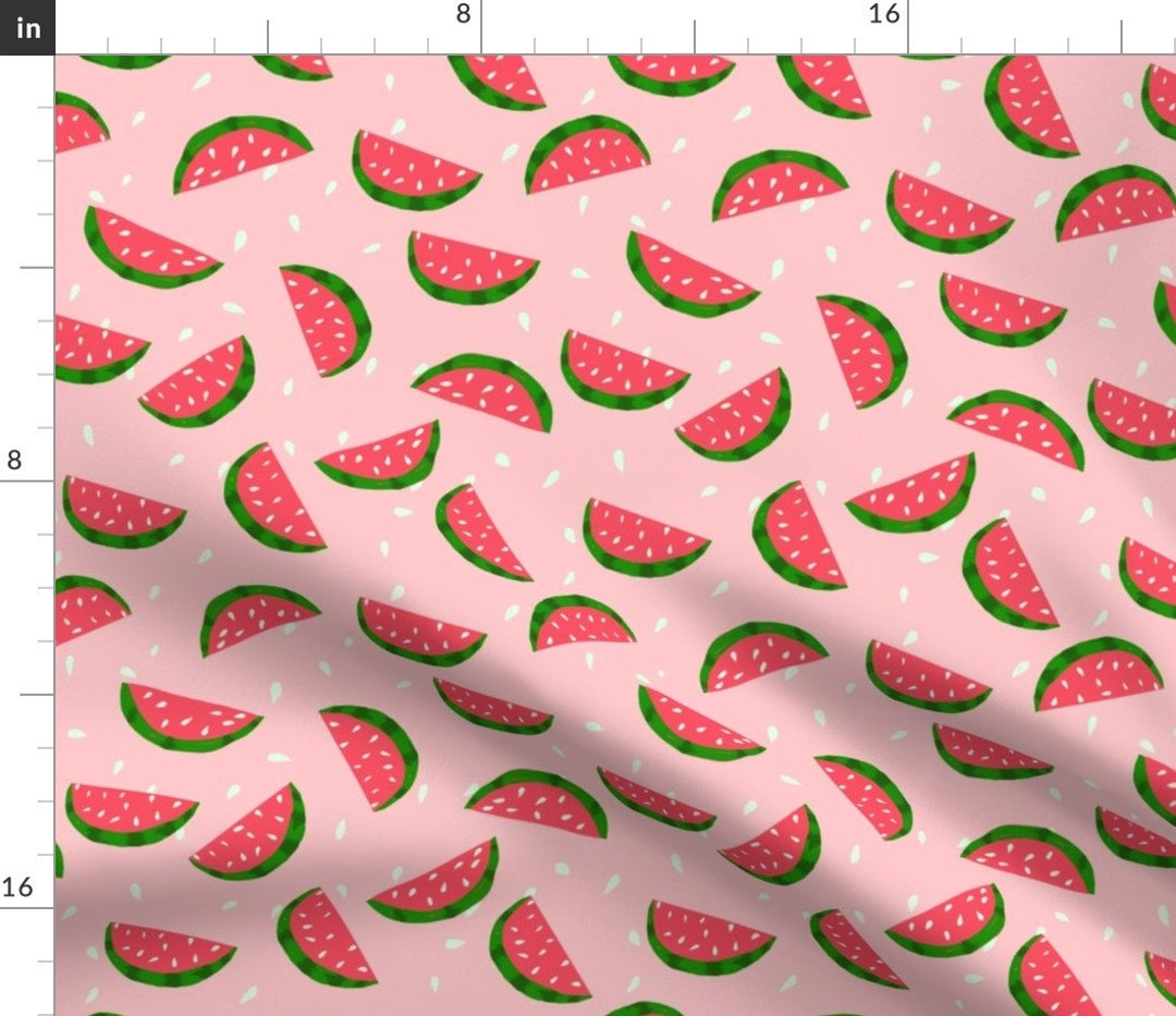 Watermelon Fabric Watermelon Party by Fable Design Summer - Etsy