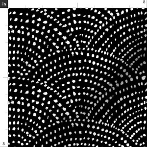 Scales Fabric Large Ink Dot Scales Black by | Etsy