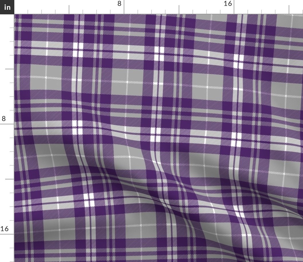 Plaid Fabric Fall Plaid Dark Purple Gray Wonderfully Made | Etsy
