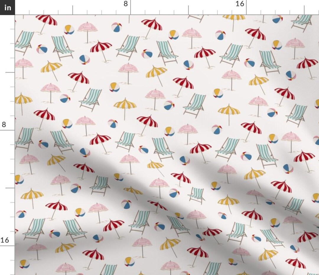 Coastal Fabric Beach Days by Paisleyanddot_llc Beach Umbrella Beach ...
