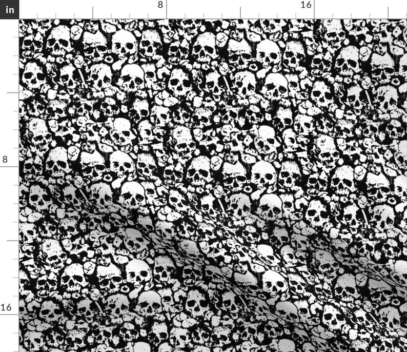 Goth Skulls Fabric Skull Wall by Ben Goetting Spooky - Etsy Canada
