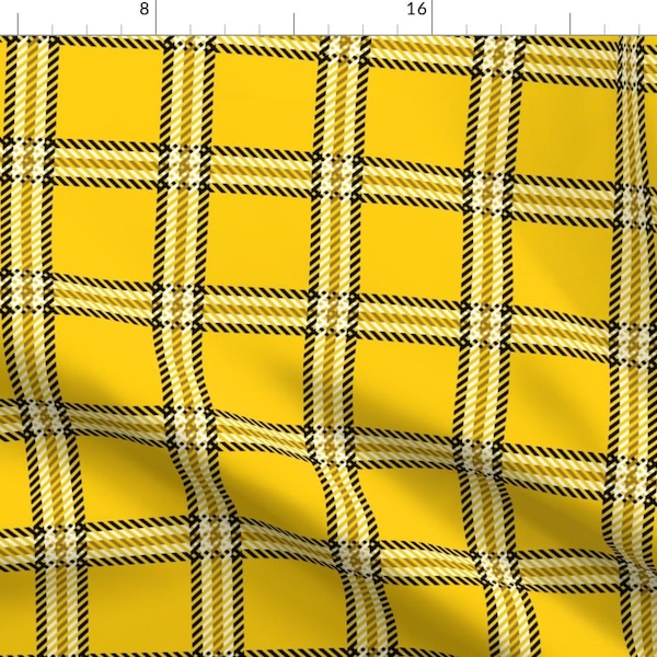 Yellow Plaid Fabric - Etsy