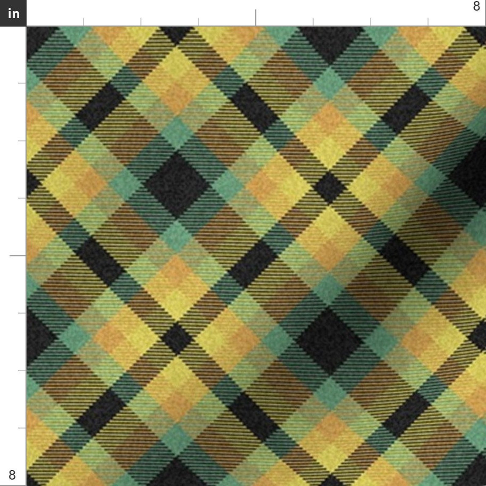Plaid Fabric Autumn Woodland Plaid by Eclectic House Plaid - Etsy
