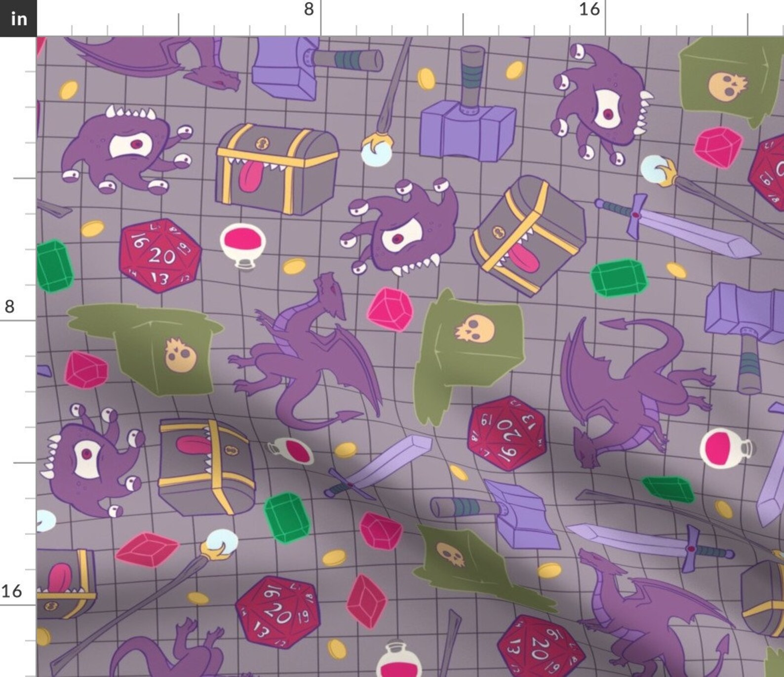 Tabletop Game Fabric Tabletop Game Toss by Sweetingenuity | Etsy