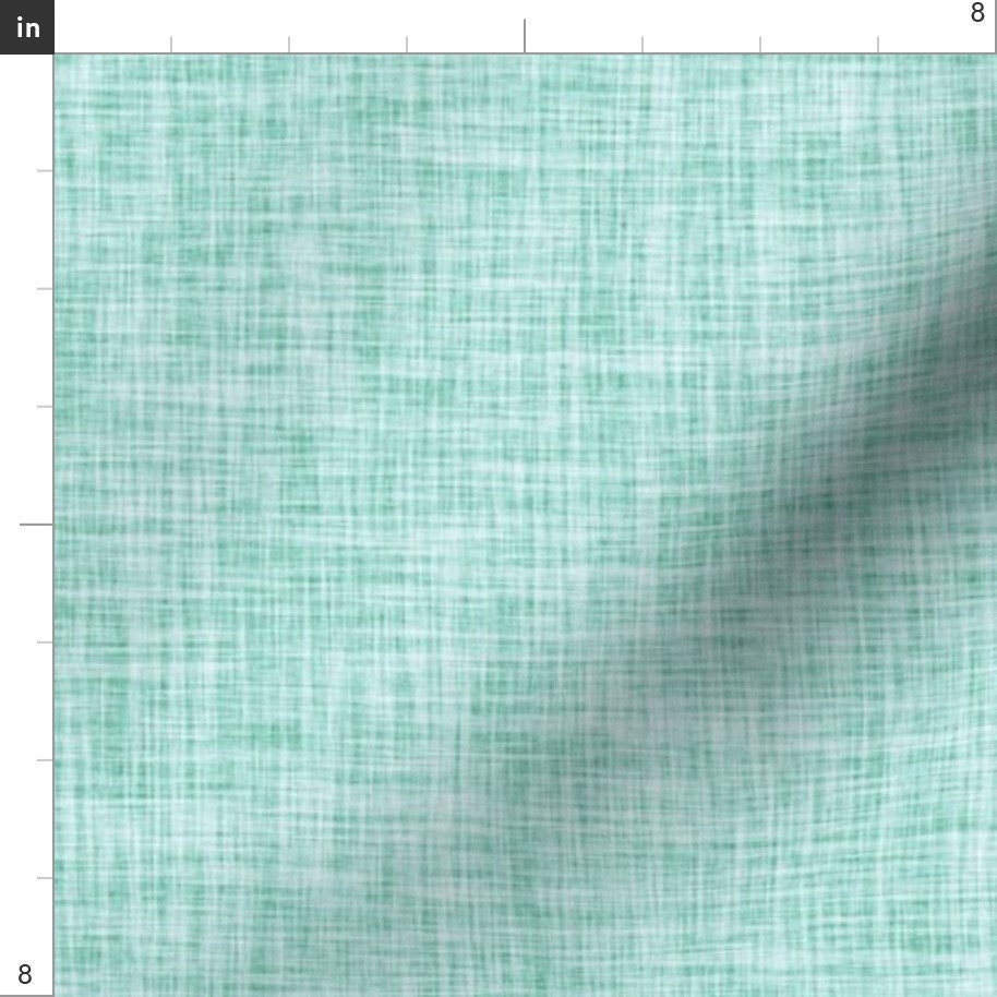 Aqua Heathered Blue Fabric Linen Solid // Aqua Lines by - Etsy