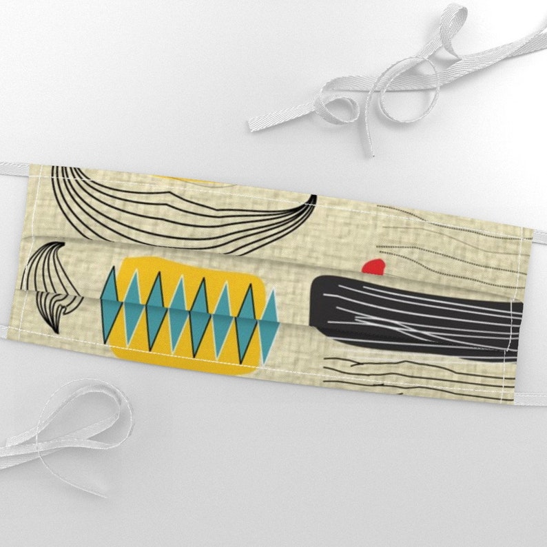 Modern Fabric Mid-century Abstract by Mid-century | Etsy