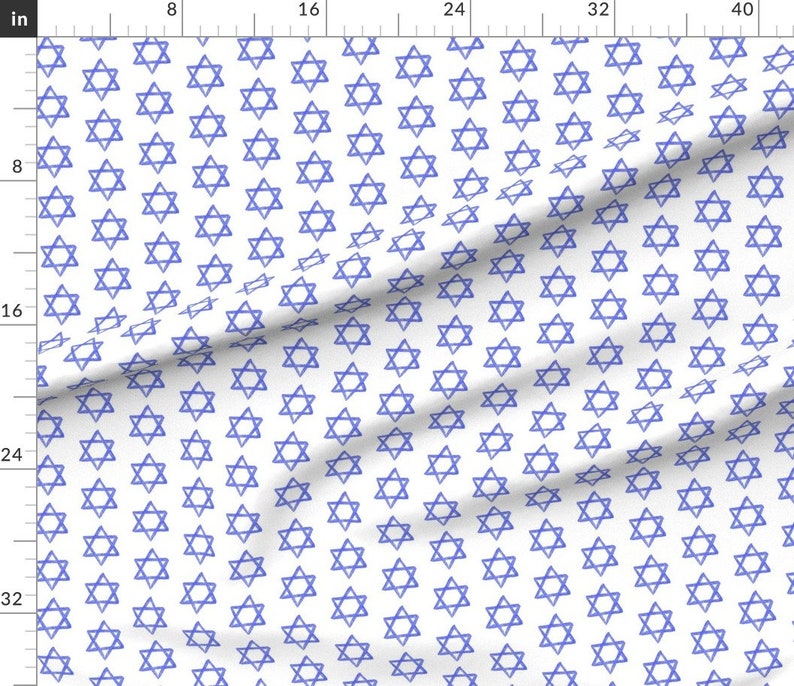 Star of David Fabric Jewish Star by Erinanne Jewish Cotton - Etsy