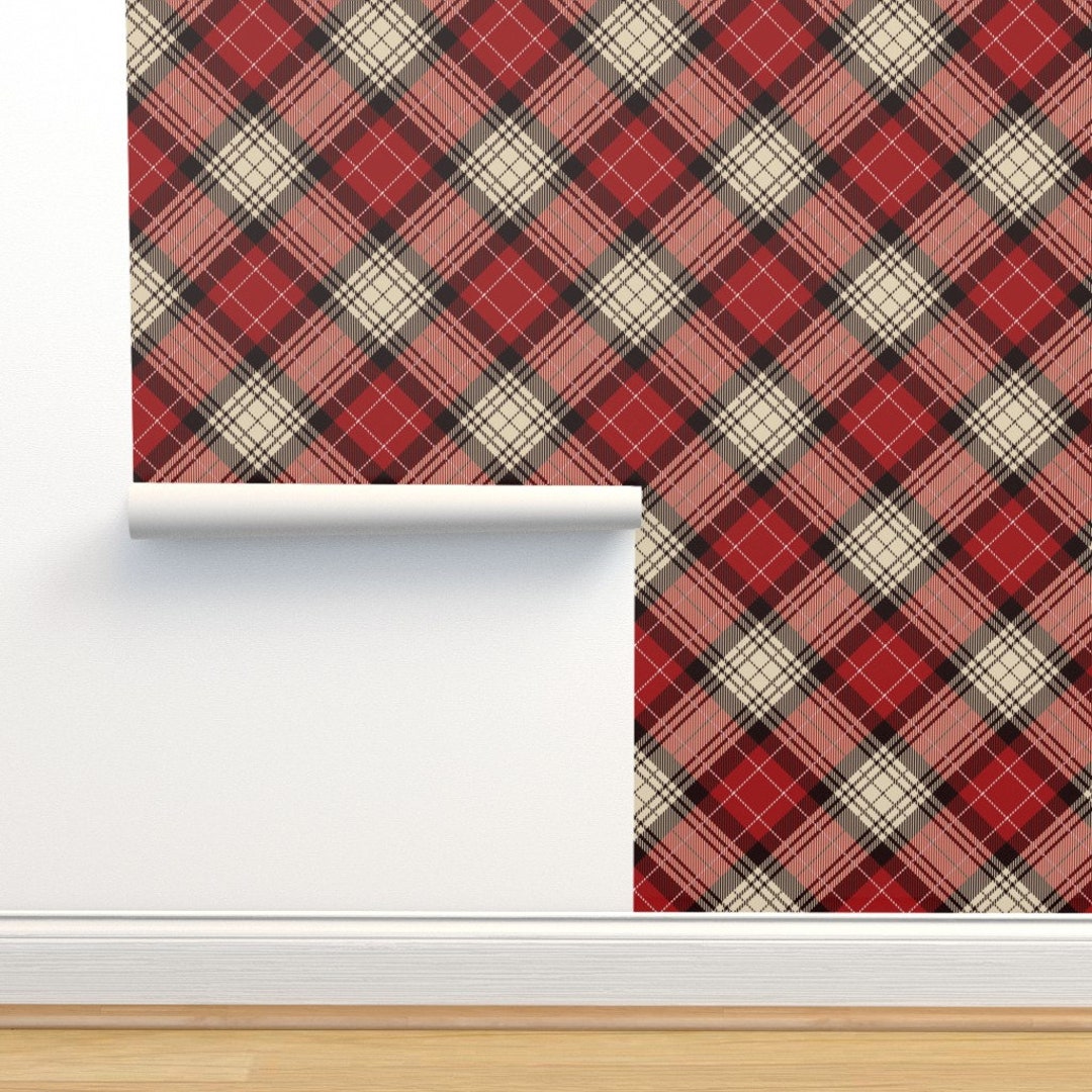 Red Plaid Wallpaper