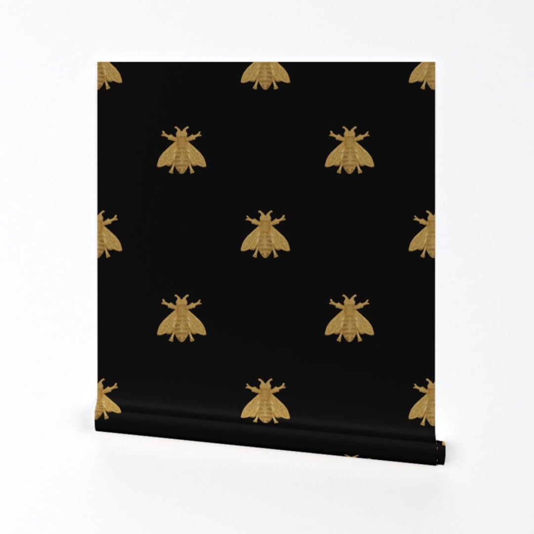 Napoleon Bees Wallpaper Napoleonic Bees Black by - Etsy