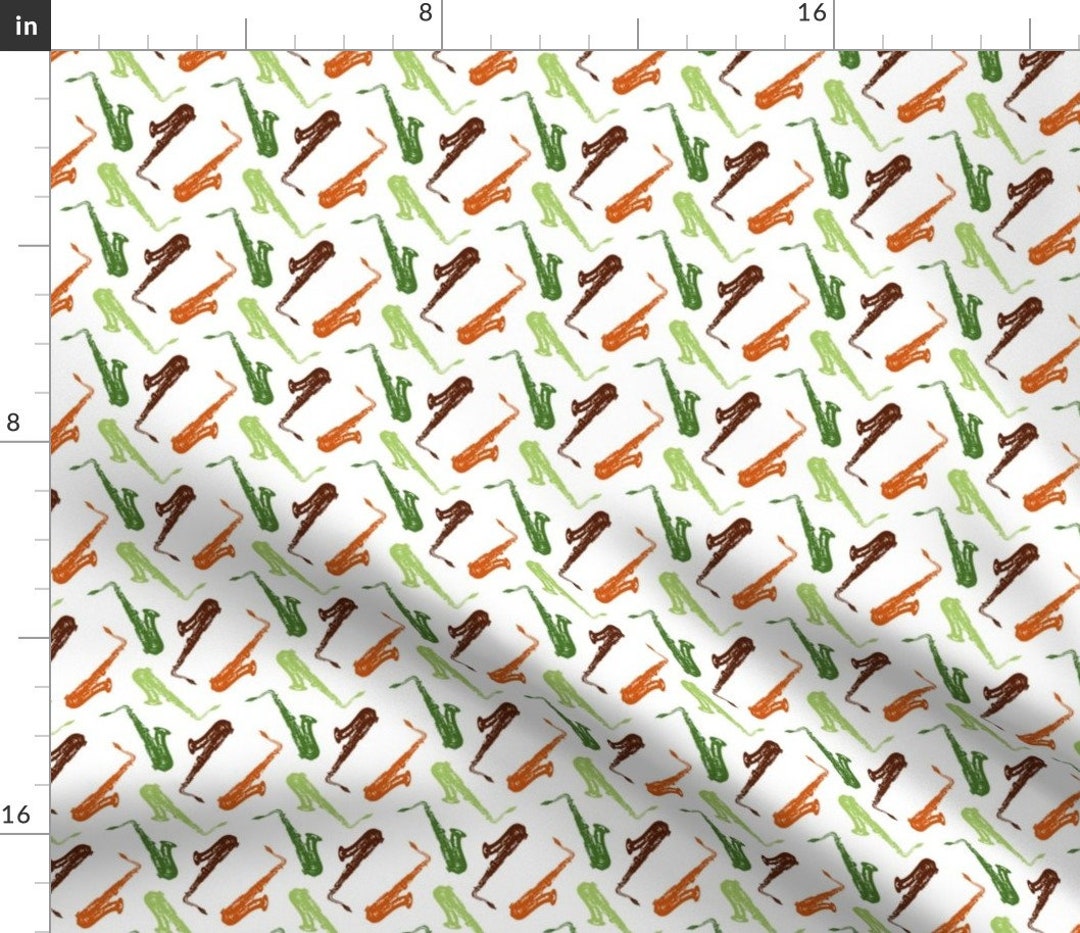 Saxophone Fabric Saxophones by Marchingbandstuff Saxophone - Etsy