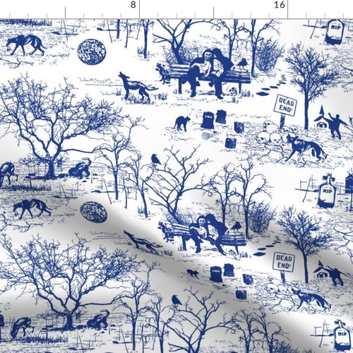 Zombie Fabric Zombie Dog Park Toile by Mariafaithgarcia - Etsy