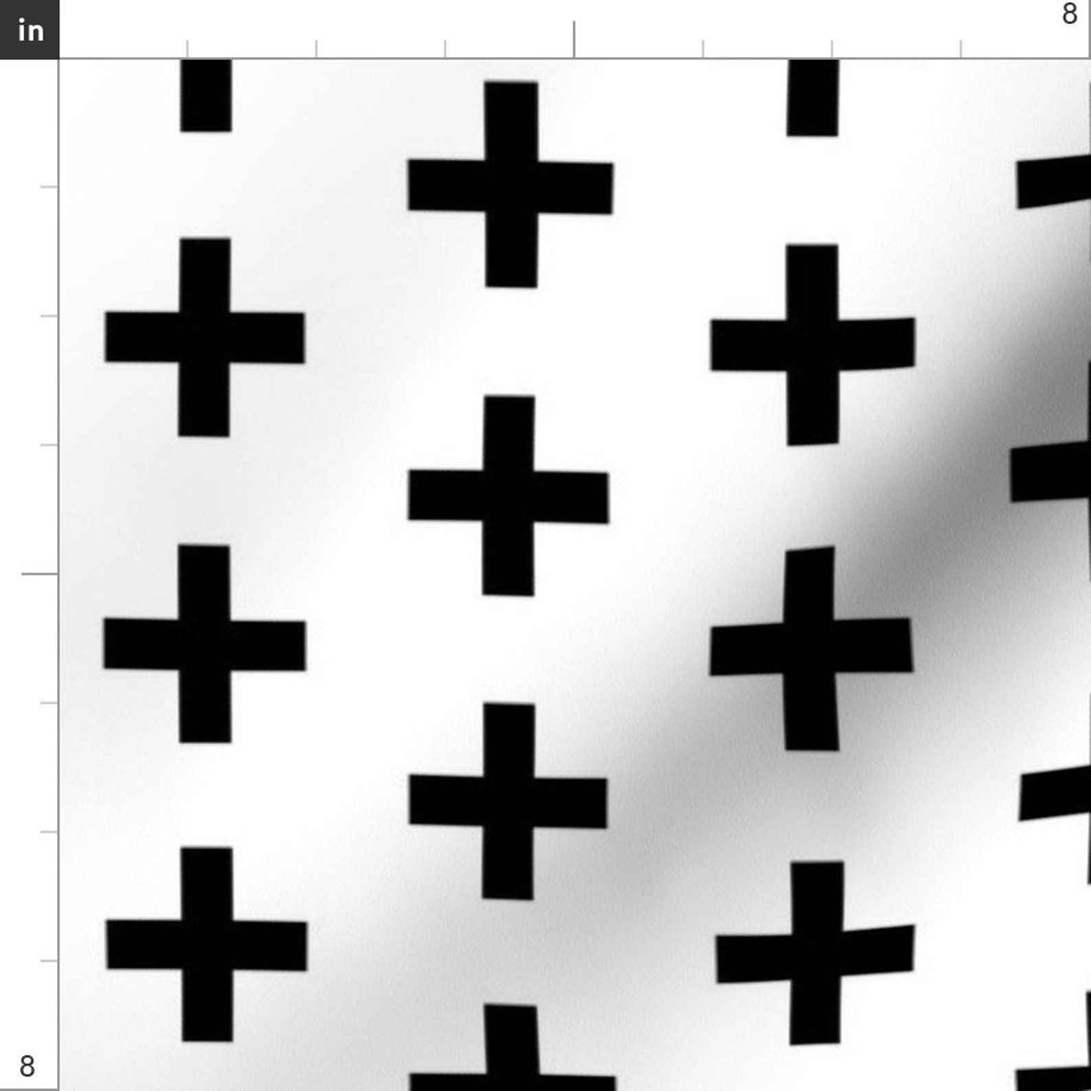 Cross Fabric Black and White Plus Cross Custom Fabric by Charlotte ...