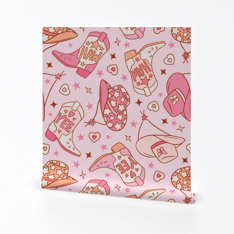 Pink Cowgirl Wallpaper - Etsy
