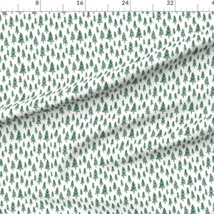 Tree Pattern Fabric Sketchy Green Tree Pattern by Swoldham Different ...