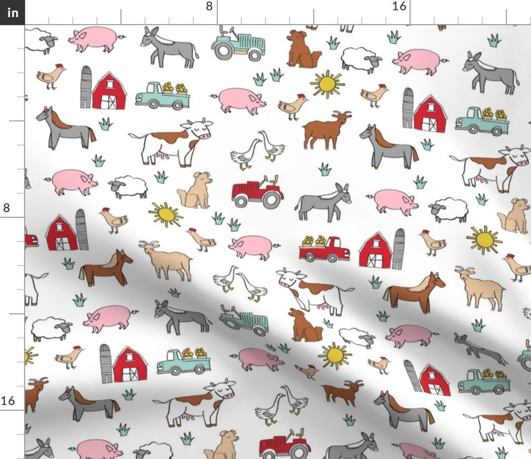 Farm Fabric Farm // Nursery Kids by Andrea Lauren Farm - Etsy
