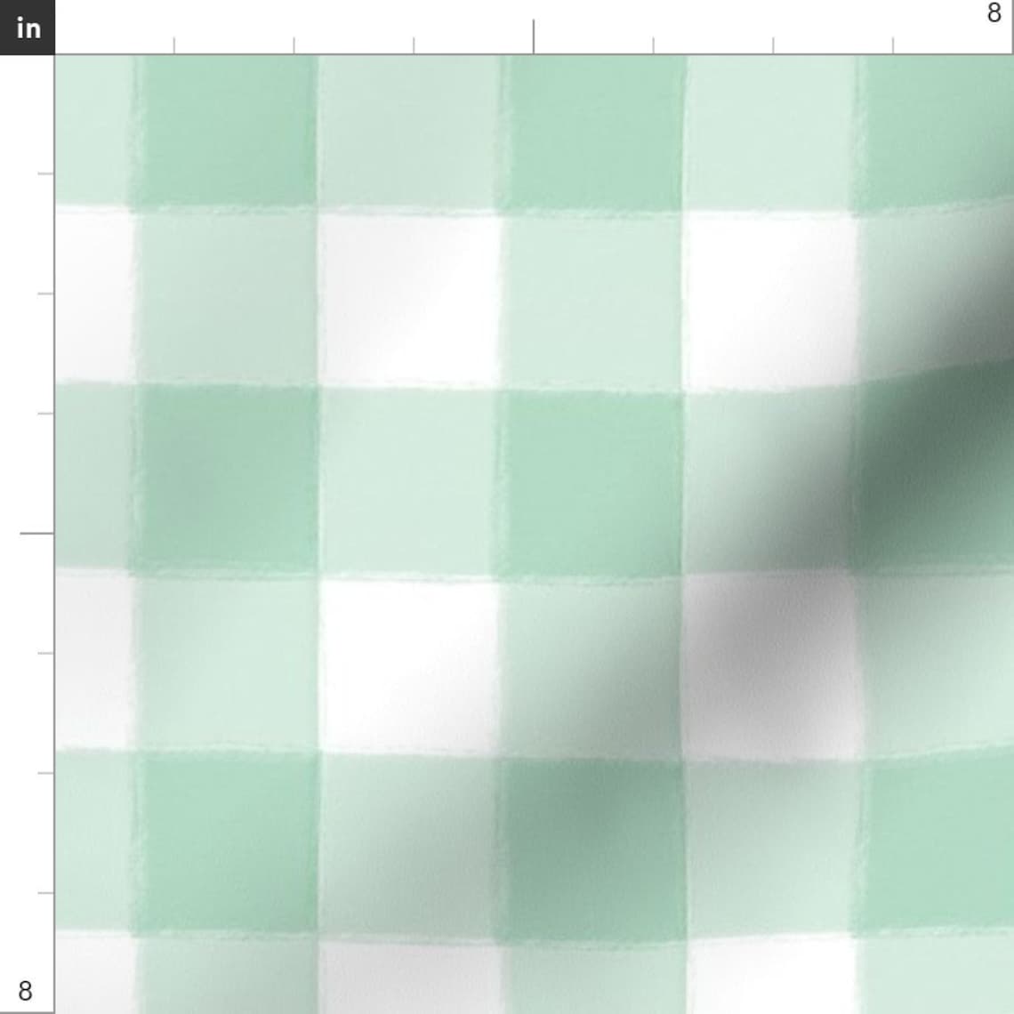 Green Buffalo Check Plaid Fabric Small Mint Buffalo Check - Etsy