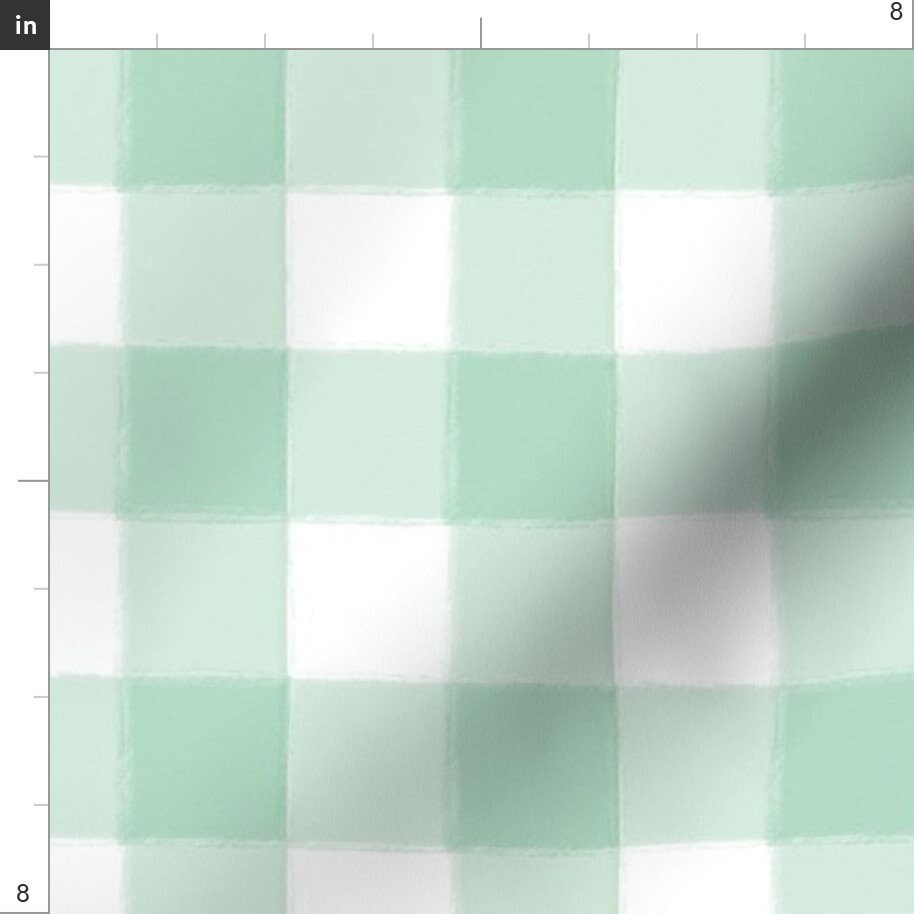 Green Buffalo Check Plaid Fabric Small Mint Buffalo Check | Etsy