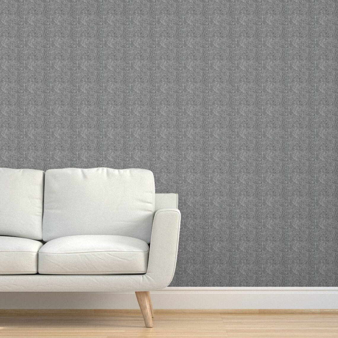 Tweed Look Wallpaper Herringbone Tweed by Willowlanetextiles - Etsy