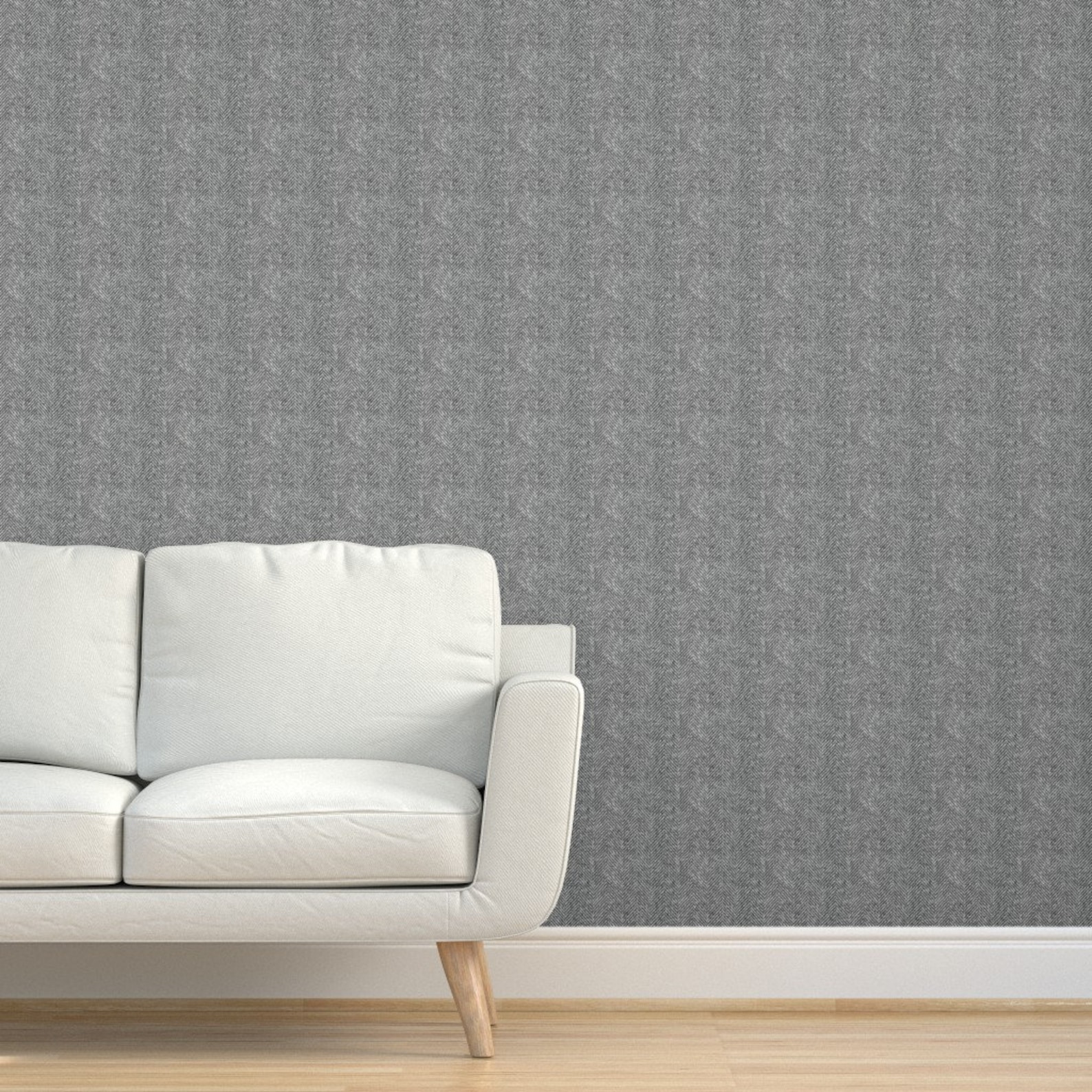 Tweed Look Wallpaper Herringbone Tweed by Willowlanetextiles - Etsy