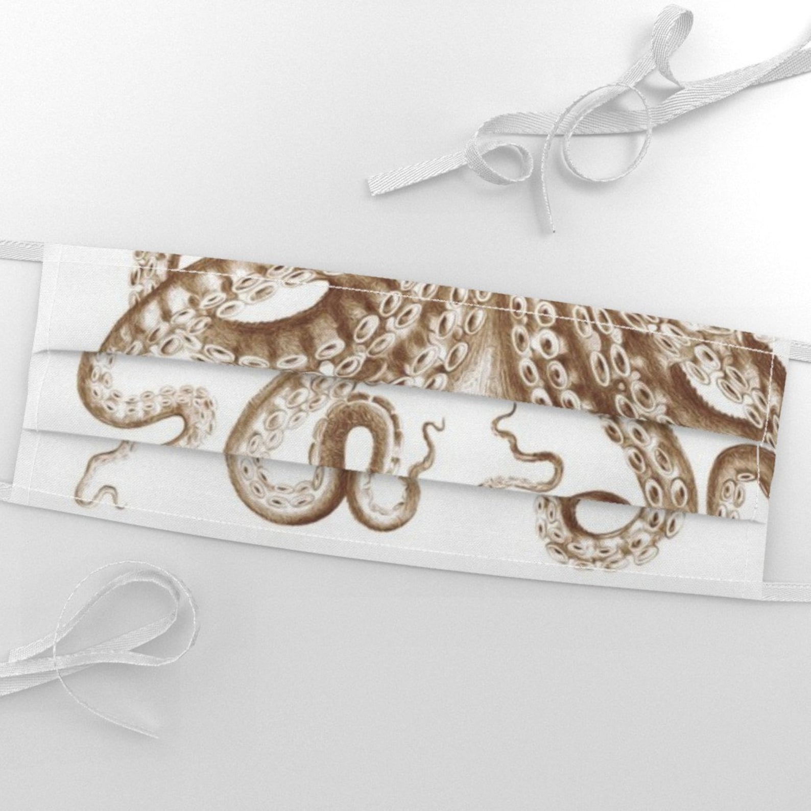 Octopus Fabric Octopus Oasis in Sepia by Willowlanetextiles | Etsy