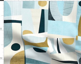 Modern Blue Fabric | Etsy